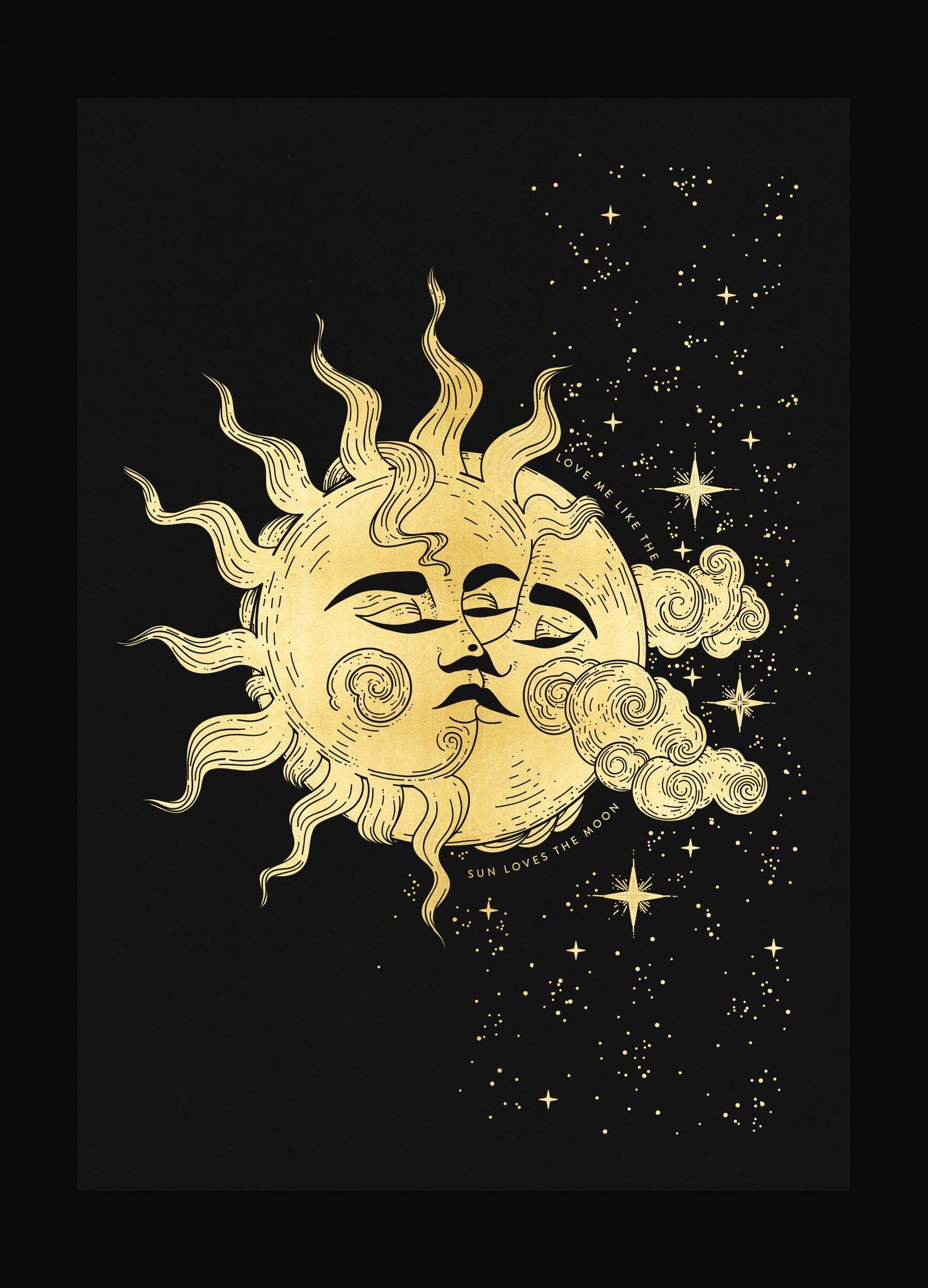 When The Sun Kissed The Moon Art Print Cocorrina